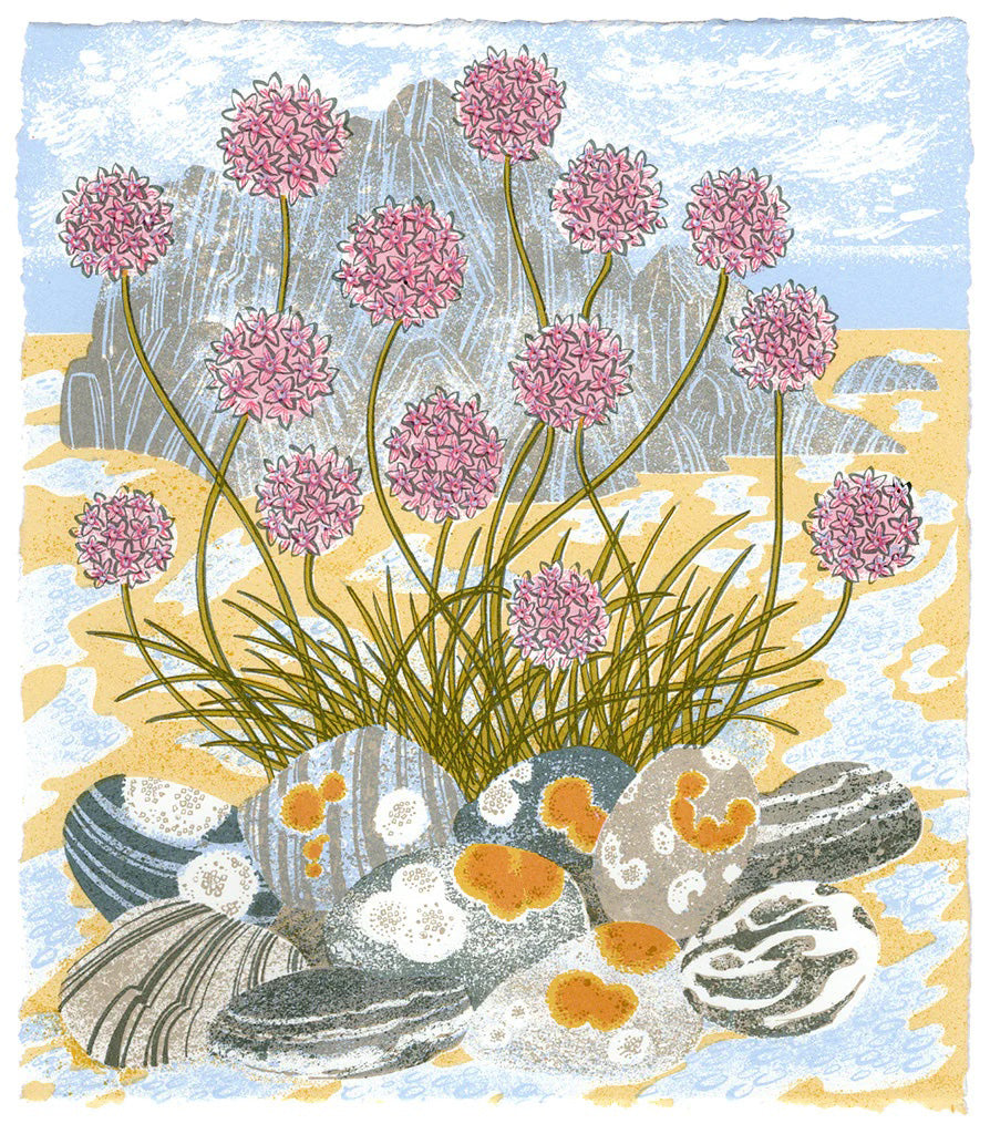 Sea Pinks & Pebbles | Angie Lewin | St. Jude's Prints