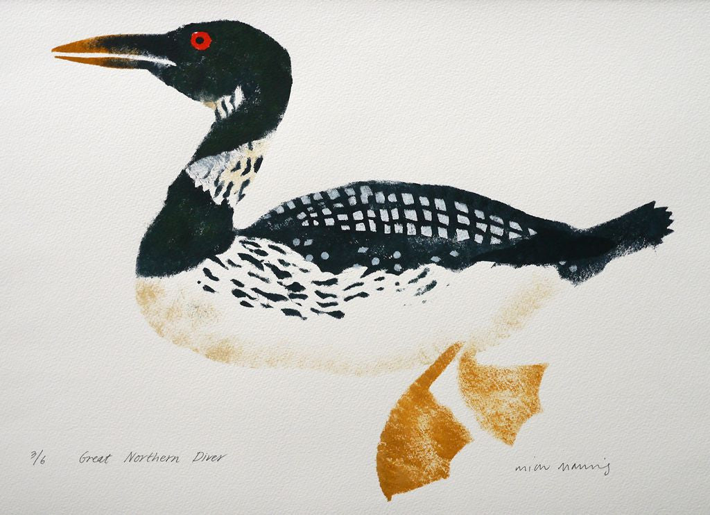 Great Northern Diver 3/6 | Mick Manning | St. Jude's Prints